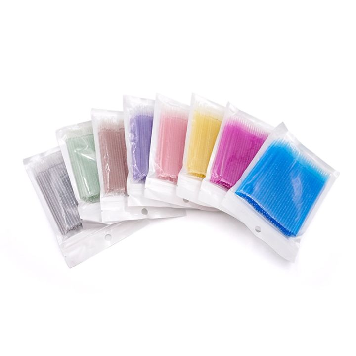100pcs/pack Crystal Disposable Cotton Swabs For Eyelash Grafting ...
