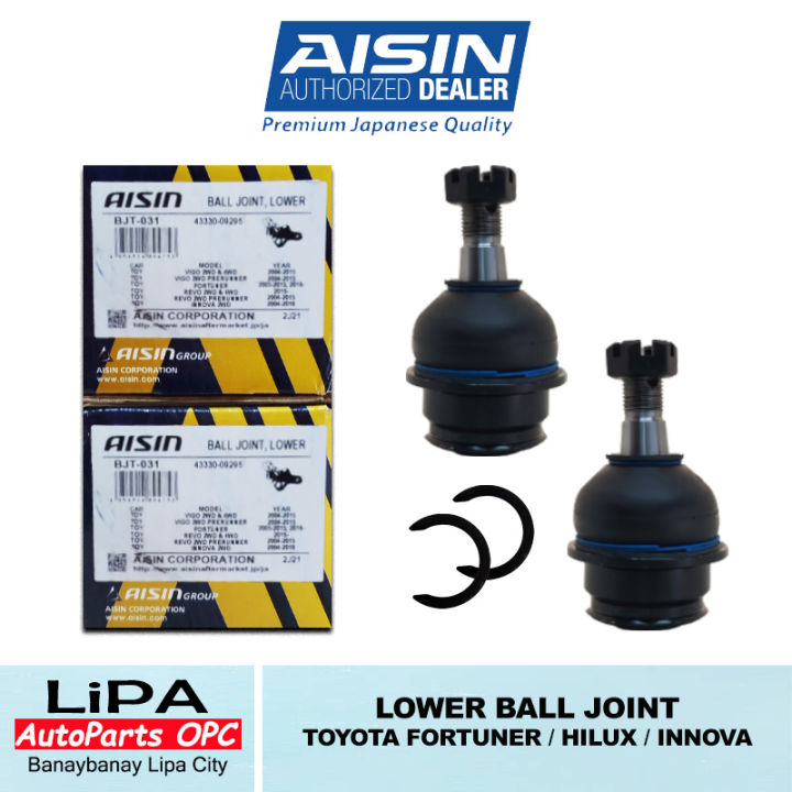 AISIN LOWER BALL JOINT TOYOTA FORTUNER / HILUX / INNOVA 2005-2022 ...