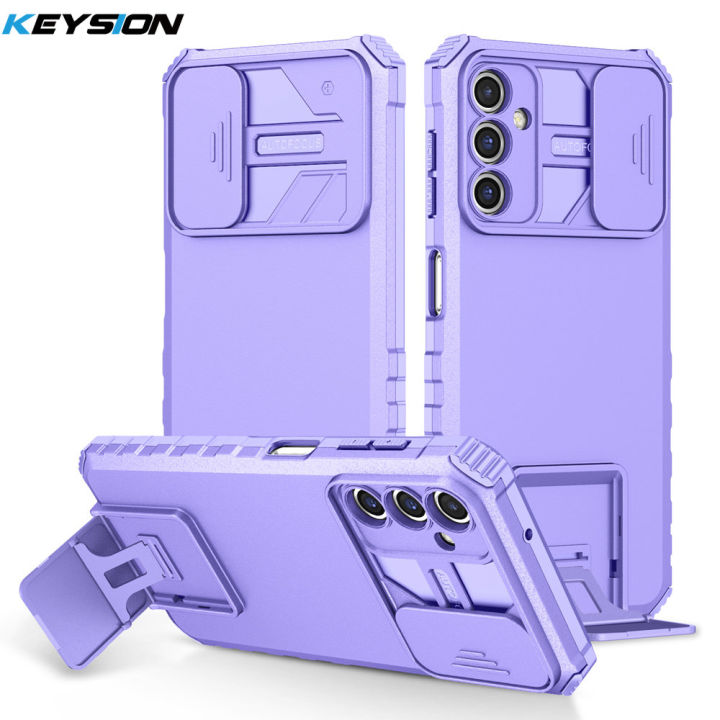 KEYSION Shockproof Case for Samsung A54 A34 5G A24 A14 LTE A05S Slide Camera Lens Protection ...