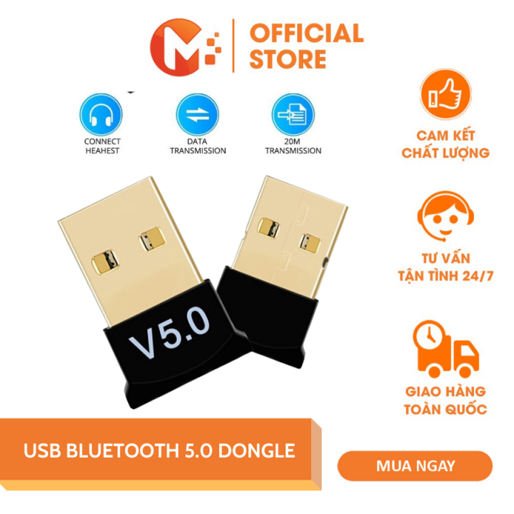 [HCM]USB Bluetooth 5.0 Dongle Cho PC Truyền Phát Dữ Liệu Máy Tính ...