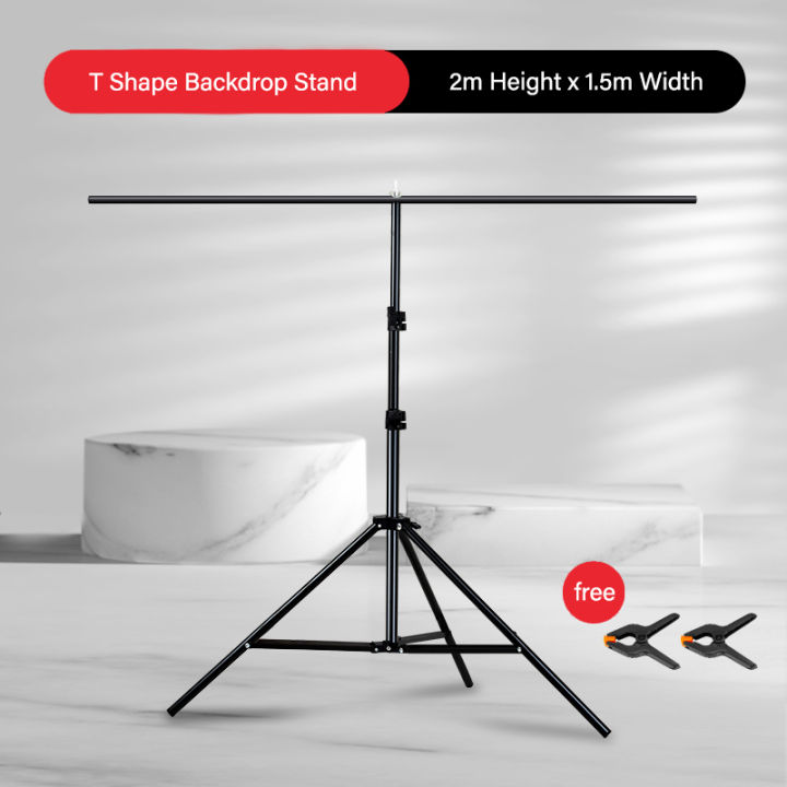 T Shape Backdrop Stand 1.5m Width x 2m Height | Lazada Singapore