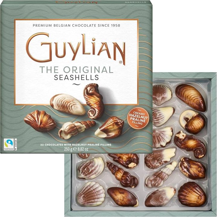 GUYLIAN Original Belgian Chocolate Seashells FLAT GIFT BOX 250g ...