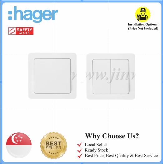 [ SG Safety Mark & Authorized Seller] High Quality Hager White Wall ...