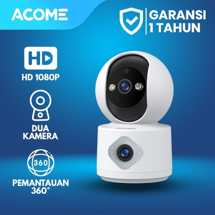 ACOME IOT APC06 Smart Camera CCTV WiFi Indoor 2 Lensa Full HD1080P/2MP ...