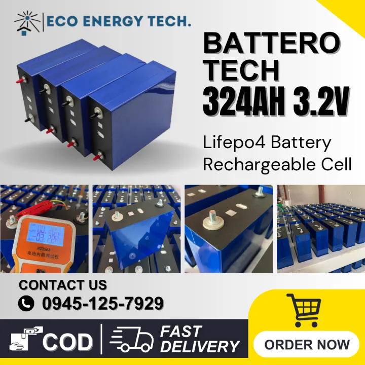 BRANDNEW BATTEROTECH 324AH Lifepo4 Battery 3.2v Prismatic Battery cell ...