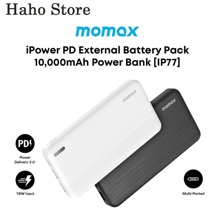 Sạc dự phòng Momax IP77 dung lượng 10000mAh hỗ trợ sạc nhanh 20W có 4 ...