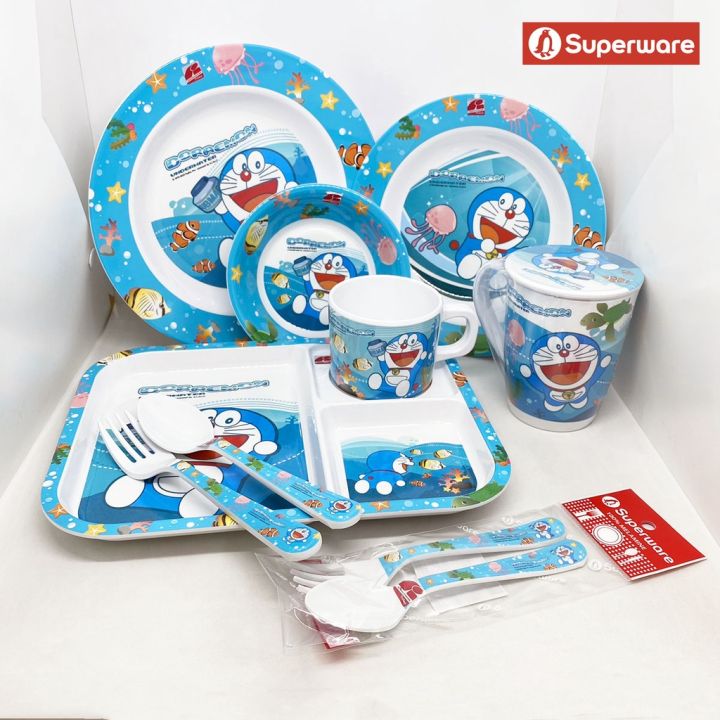 โดเรม่อน - ซี จานชาม ช้อนส้อมเด็ก เมลามีน Doraemon Sea Superware ศรีไทยซุปเปอร์แวร์ [ ขายแยกชิ้น ...