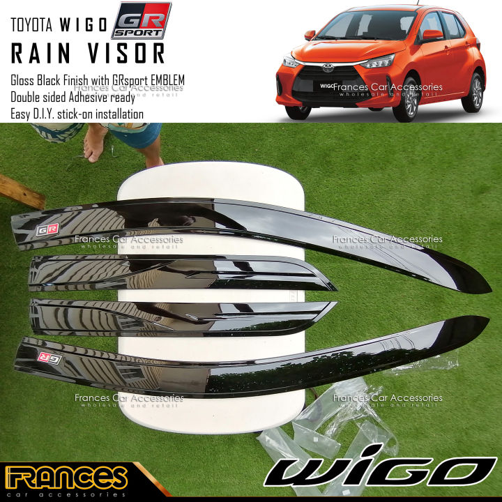 Toyota Wigo J E G 2024 to 2025 Slim Type Thick Window Door Visor / Rain ...