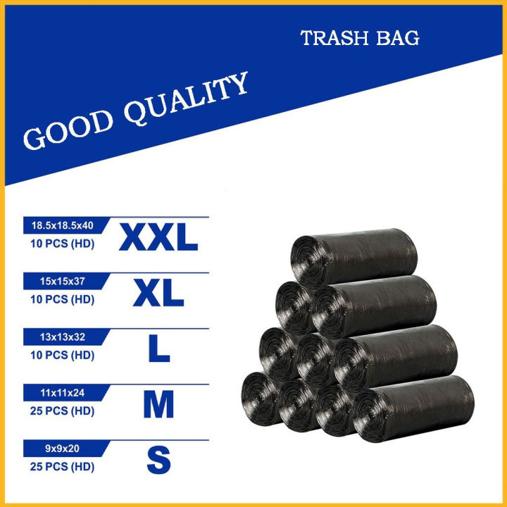 Trash bag Garbage bag Black (Small/Medium/Large/XL/XXL) | Lazada PH