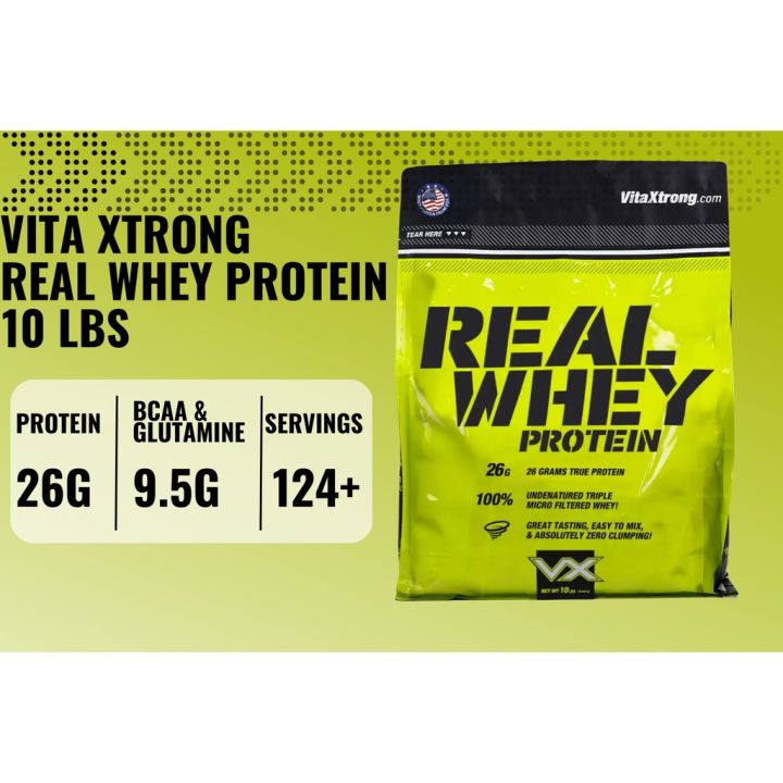 slimming 100 REAL WHEY PROTEIN 10lb 4.5kg Vitaxtrong USA IMPROVED TASTE ...