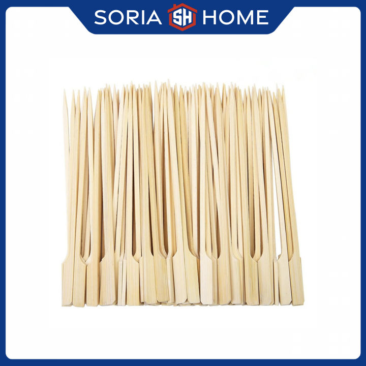 200pcs Bamboo Skewers 15cm Natural Wooden BBQ Kebabs Grill Sticks for ...