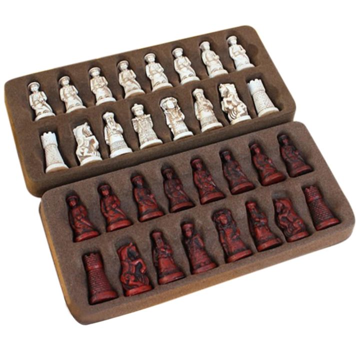 Professional Chess Games Set PU Leather Resin Chessboard Mat Checkers ...