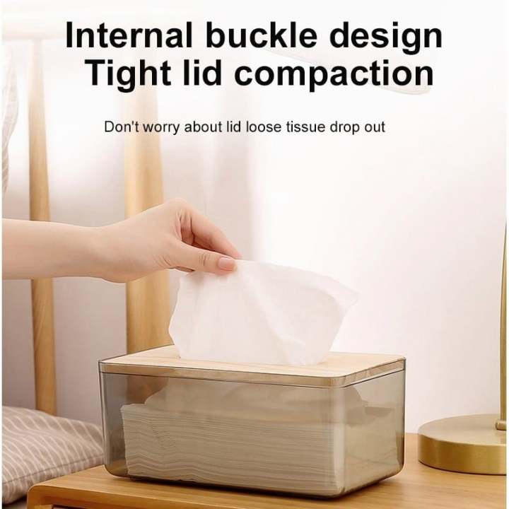 Japanese Style Tissue Box with Bamboo Cover | Lazada PH