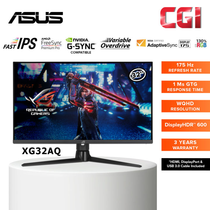 Duty free 32 "ROG Strix xg32aq fast IPs QHD 175Hz 1Ms FreeSync gsync ...