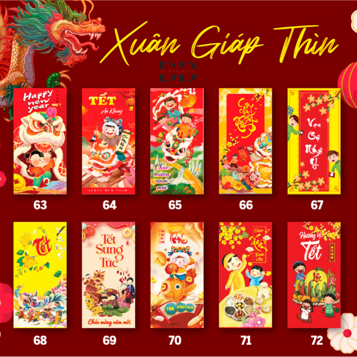 Sỉ 100 Lì Xì TRUYỀN THỐNG tết (MẪU NHƯ HÌNH) | Lazada.vn