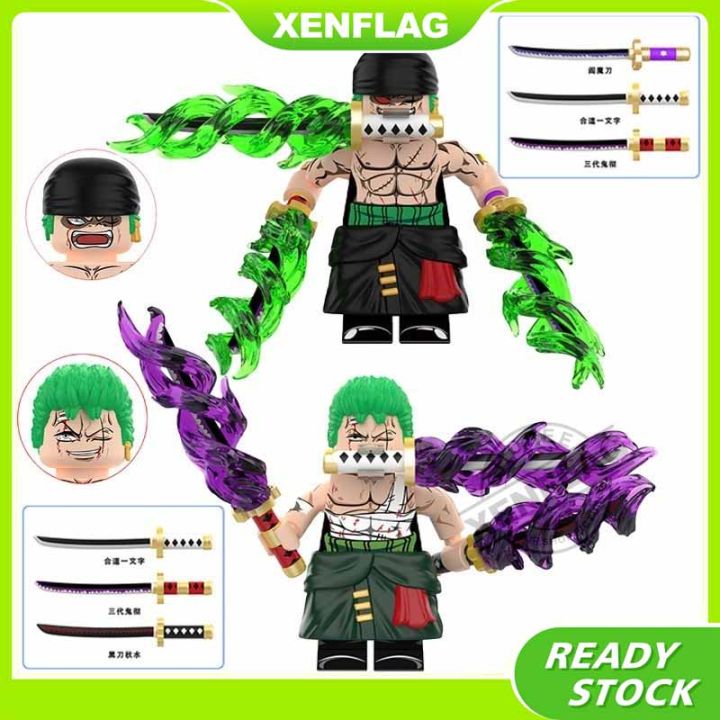 ONE PIECE Roronoa Zoro Santōryū Minifigures Building Blocks Assembly ...