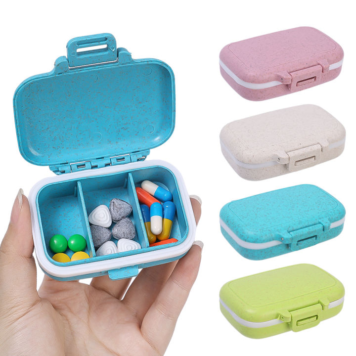 Portable Daily Pill Storage Box 3 Grids Travel Pill Case Box Medicine ...