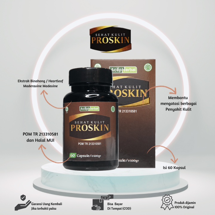 Obat Gatal Kulit Proskin Kapsul Ekstrak Binahong / Heartleaf Maderavine ...