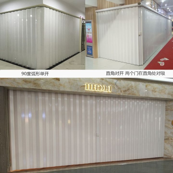 PVC folding door indoor open kitchen sliding door balcony bathroom ...