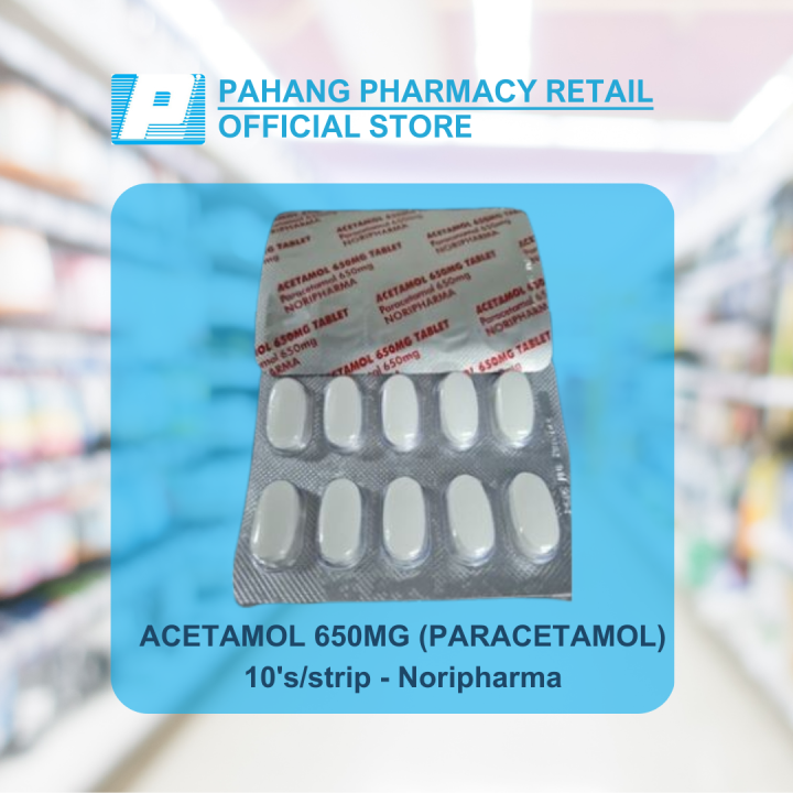 ACETAMOL 650MG (PARACETAMOL) 10's/strip - Noripharma | Lazada