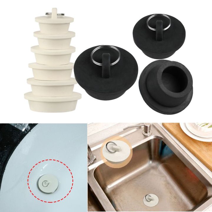 【COD+IN STOCK】 Useful Washroom Kitchen Round Rubber Drain Cover Bathtub ...