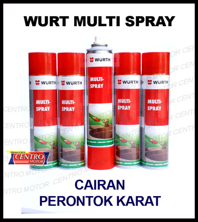 WURTH MULTI SPRAY 300ml. Cairan Perontok Karat dan Menghilangkan Bunyi ...