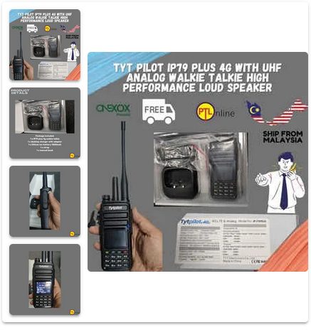 TYT IP79 Plus 4G with UHF Analog Network Radio Dual Mode GPS Dual PTT ...