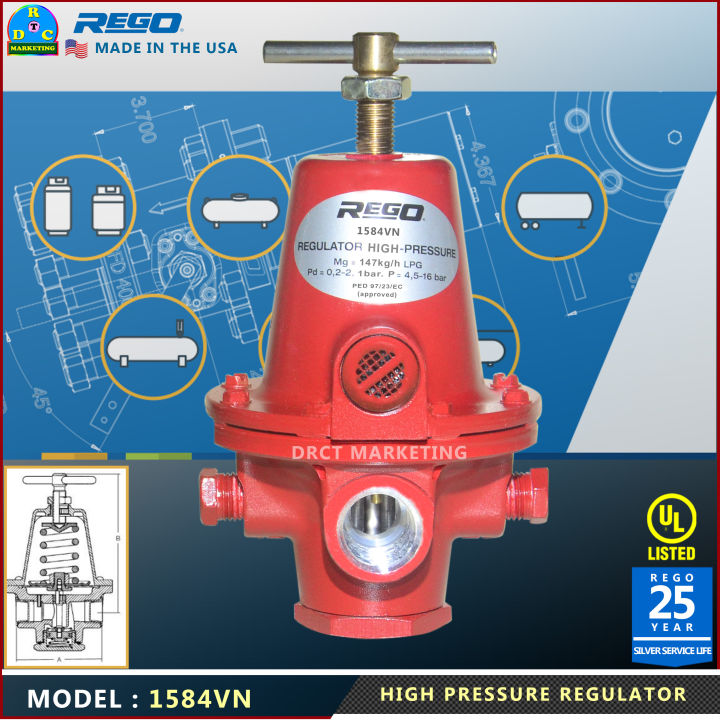 REGO HIGH PRESSURE REGULATOR 1584VN COMMERCIAL/INDUSTRIAL | Lazada PH