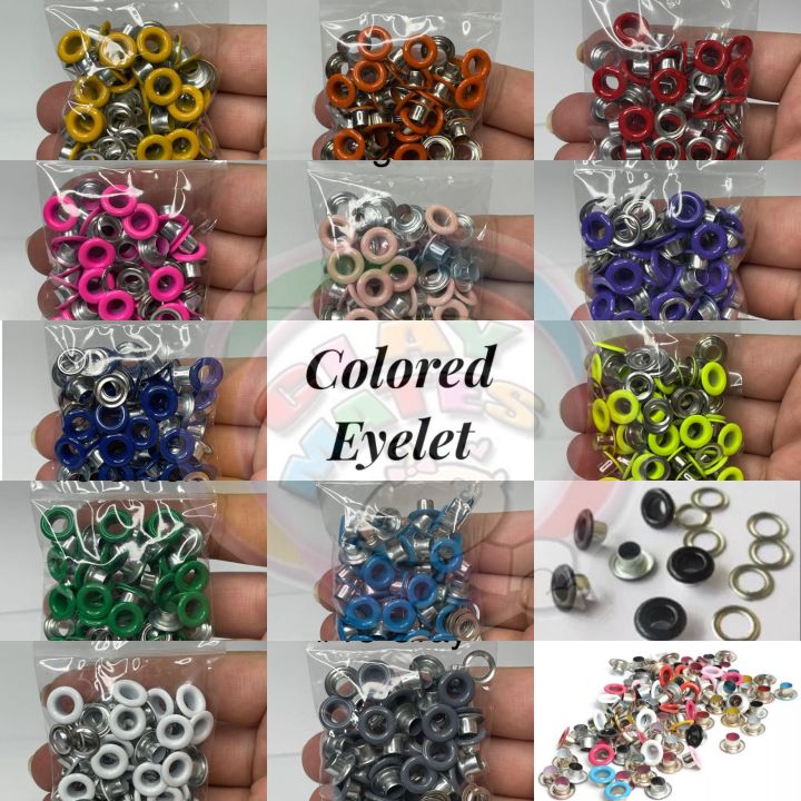 5mm Colored Eyelet with washer (50pairs/pack) | Lazada PH