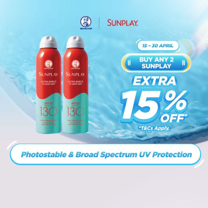 ♗Sunplay Ultra Shield 130 Mist (165ml x 2) | Lazada