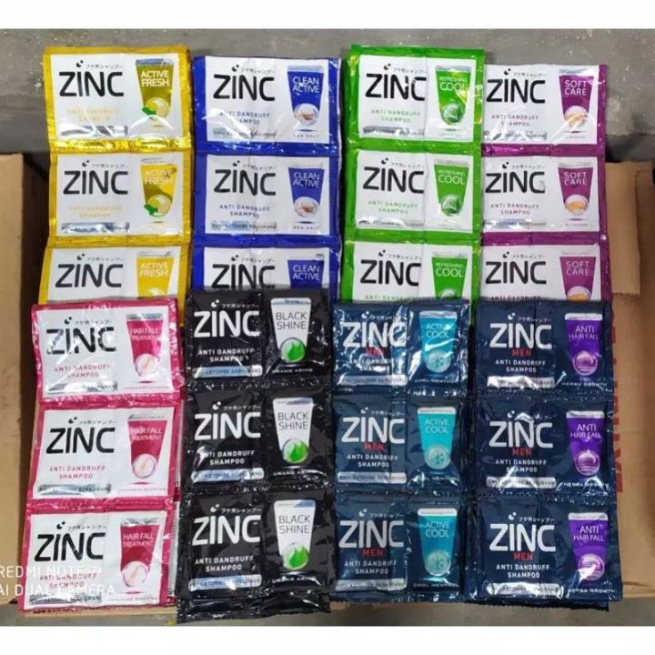 SHAMPOO ZINC SACHET 10 ML 1 RENTENG 12 SACHET 24 PCS - ALL VARIAN ...