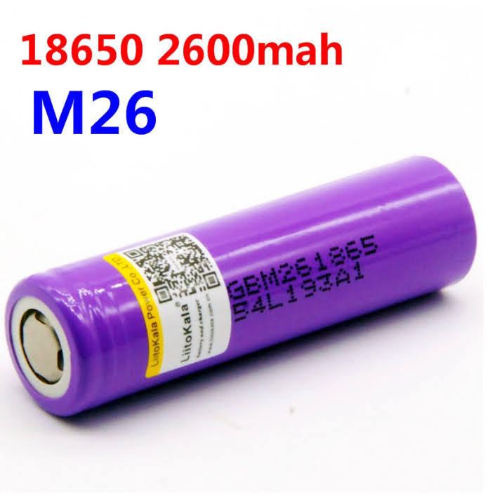 ถ่านชาร์จ 18650 LG 2600mah 3.7V Liitokala ถ่านชาร์จ 18650 LG M26 ...