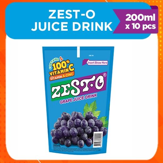 Zest-O Juice Drink Grape (10 x 200ml) | Lazada PH