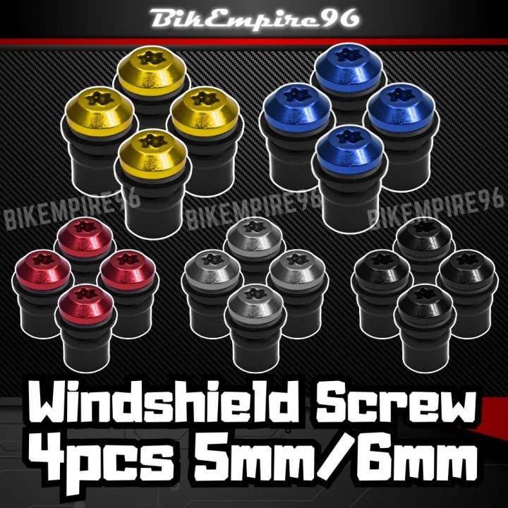 Universal Motorcycle Windshield Screw 4pcs 5mm/6mm | Lazada
