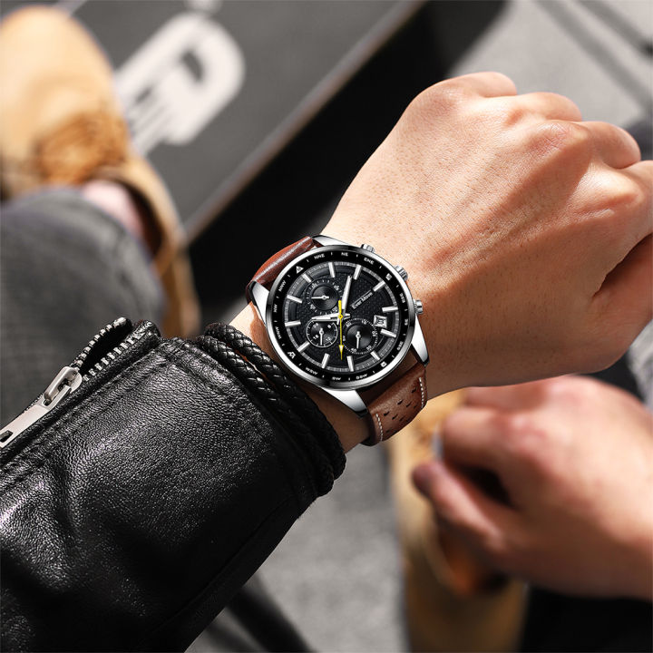 Luxury Top Brand Men's Watch Multifunctional Quartz Chronograph Watch ...