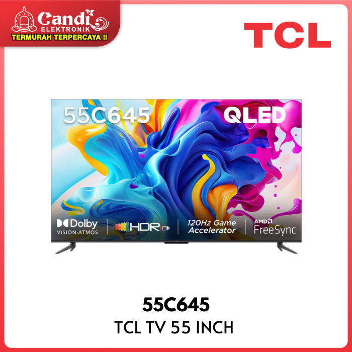 TCL 4K HDR QLED Google Digital TV 55 Inch 55C645 | Lazada Indonesia