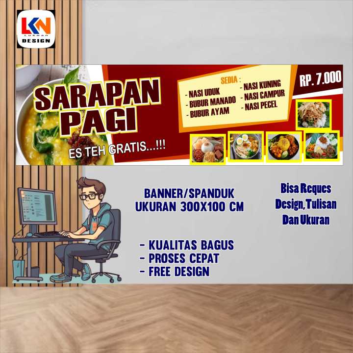 spanduk banner sarapan pagi | Lazada Indonesia