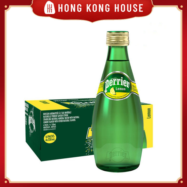 Perrier Sparkling Natural Mineral Water Lemon Bottle 330ml 巴黎水 柠檬味 330ml | Lazada PH