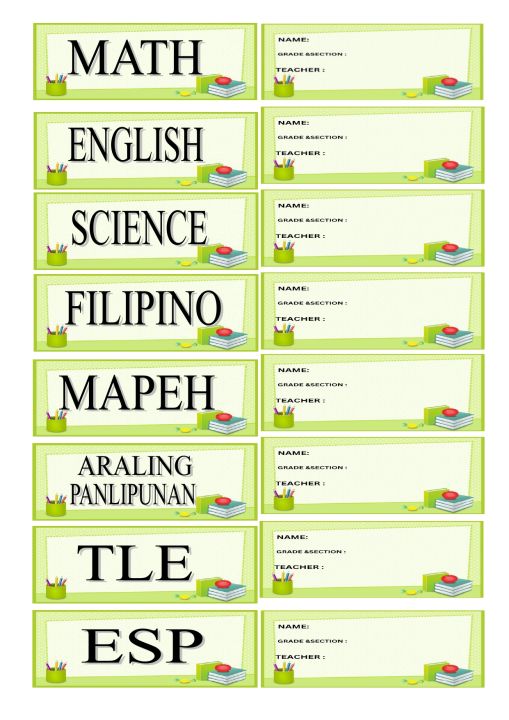 back to School Subject & Name label sticker set | Lazada PH