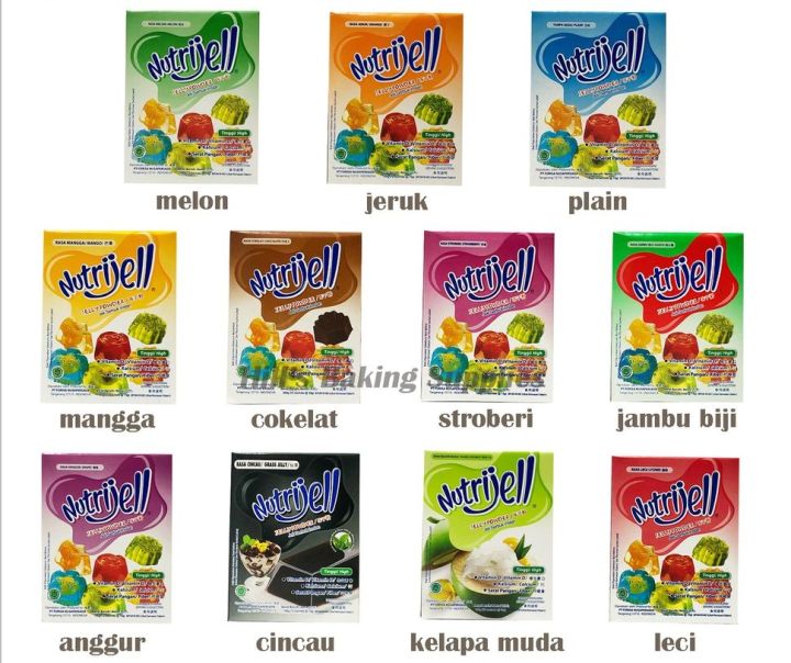 NutriJell Jelly Powder Nutri jel Bubuk Varian Rasa 1 Pak 12 pcs ( Besar ...