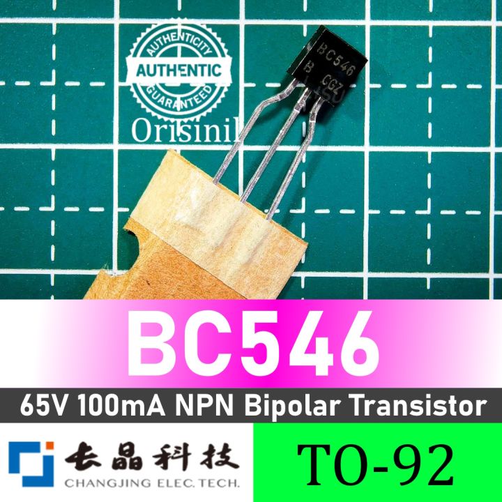 5 BUAH -- BC546 65V 100mA NPN Bipolar Transistor TO-92 CJ ORIGINAL - 5 ...