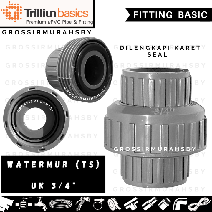 WATERMUR PVC 3/4 INCHI TRILLIUN TS /Watermoor/W mur pvc /Union socket ...
