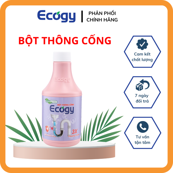 BỘT THÔNG CỐNG Ecogy - Thông tắc cống, đường ống chậu rửa bát, bồn cầu ...