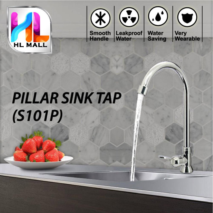 MCPRO Kitchen Quarter Turn Pillar Mounted Sink Water Tap (S101P) | Lazada