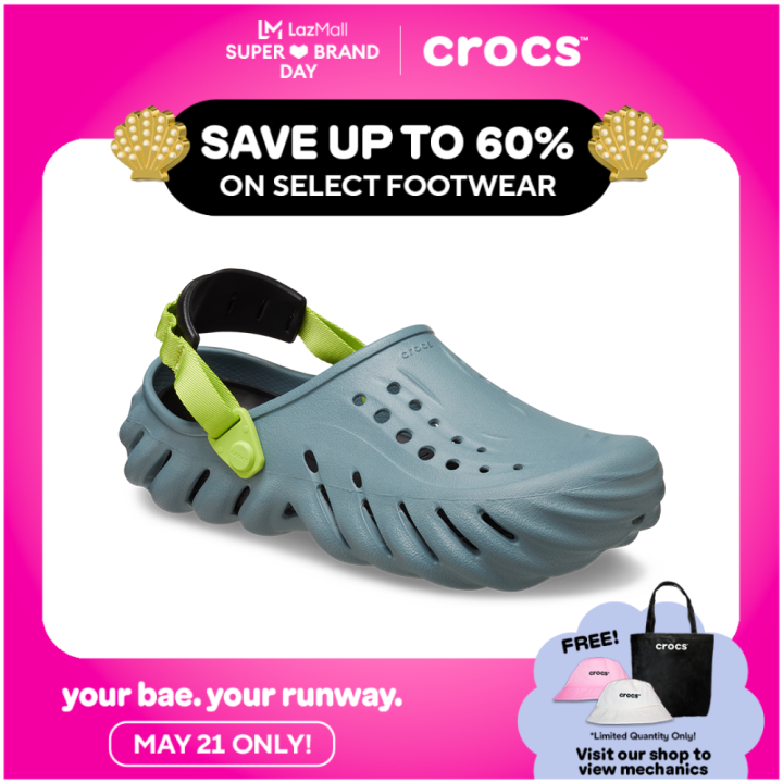 Crocs Unisex Echo Clog in Pond | Lazada PH