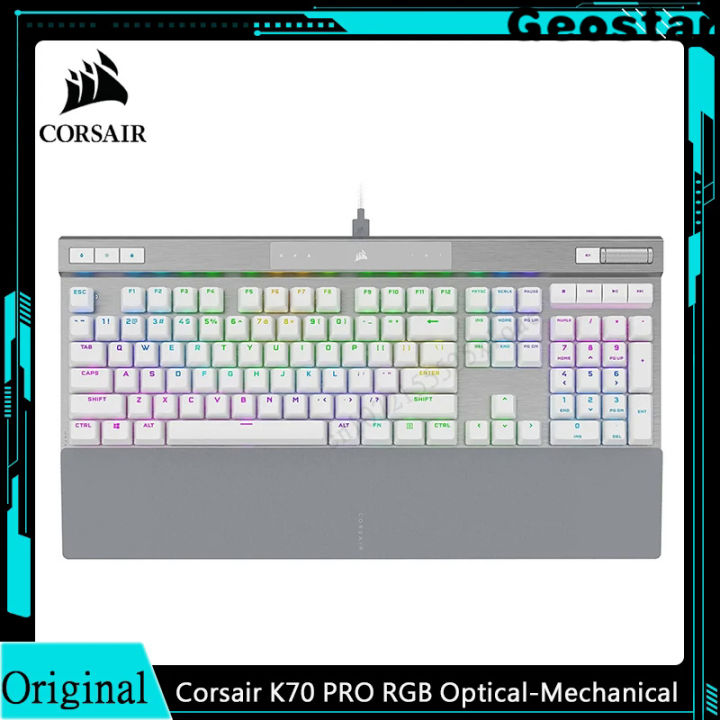 [Hot]Corsair K70 PRO RGB Optical Mechanical Gaming Keyboard OPX Linear Switches PBT Double Shot ...