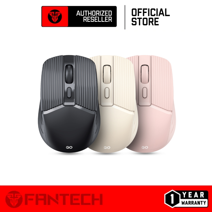 Fantech Go W605 Wireless Mouse, Plug & Play Mouse, Black Mouse, White ...