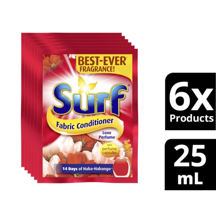 Surf Fabric Conditioner Luxe Perfume 25Ml 6 Sachet | Lazada PH