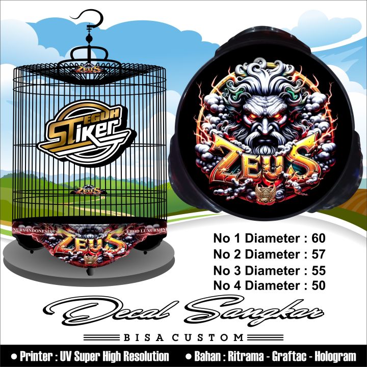 Stiker Tebok Murai Zeus Custom | Lazada Indonesia