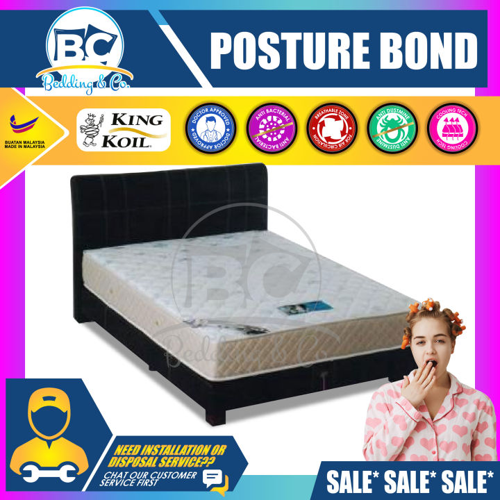 FREE GIFT 1 X RM99 T SHIRT King Koil Posture Bond International Classic 10 inch Chiropractic Coil Spring Mattress With 10 Years Warranty Pre Order 2 Weeks Lazada Lazada